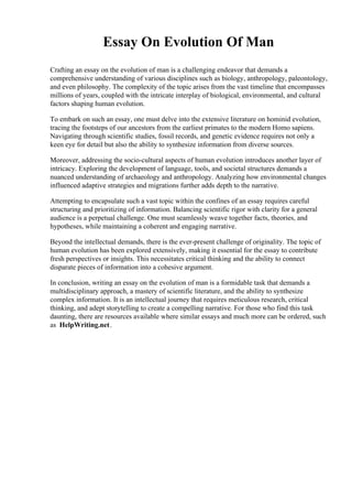 Essay On Evolution Of Man.pdf