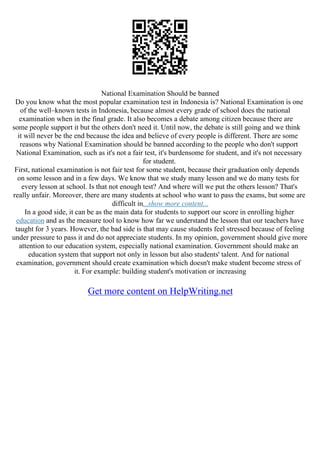 Essay On Examination | PDF