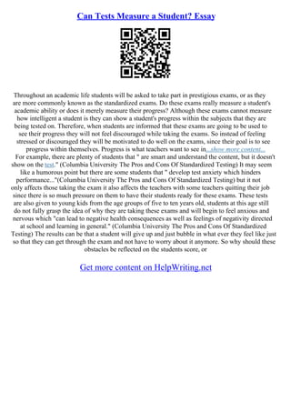 Essay On Examination | PDF