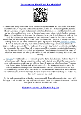 Essay On Examination | PDF