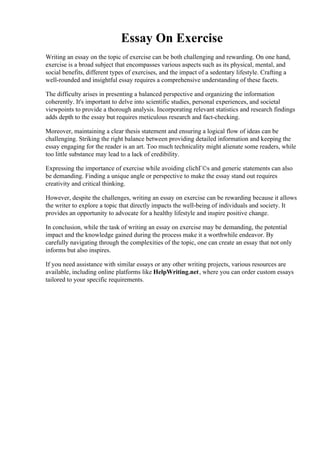 Essay On Exercise.pdf