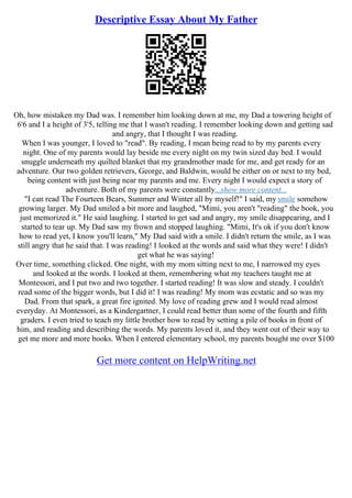 Essay On Father | PDF