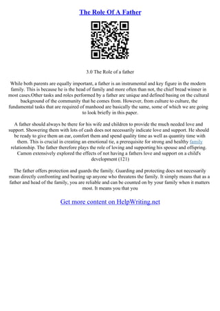 Essay On Father | PDF