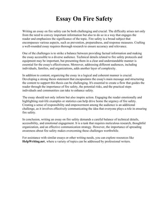 Essay On Fire Safety.pdf