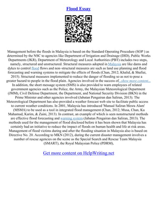 Essay On Floods | PDF