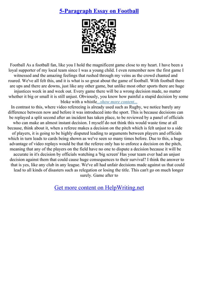 Essay On Football History | PDF