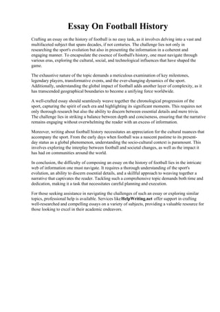 Essay On Football History.pdf
