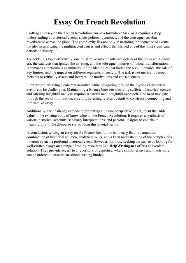 Essay On French Revolution. Causes of the French Revolution - A-Level ...