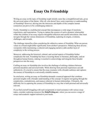 Essay On Friendship.pdf