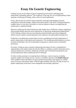 Essay On Genetic Engineering.pdf