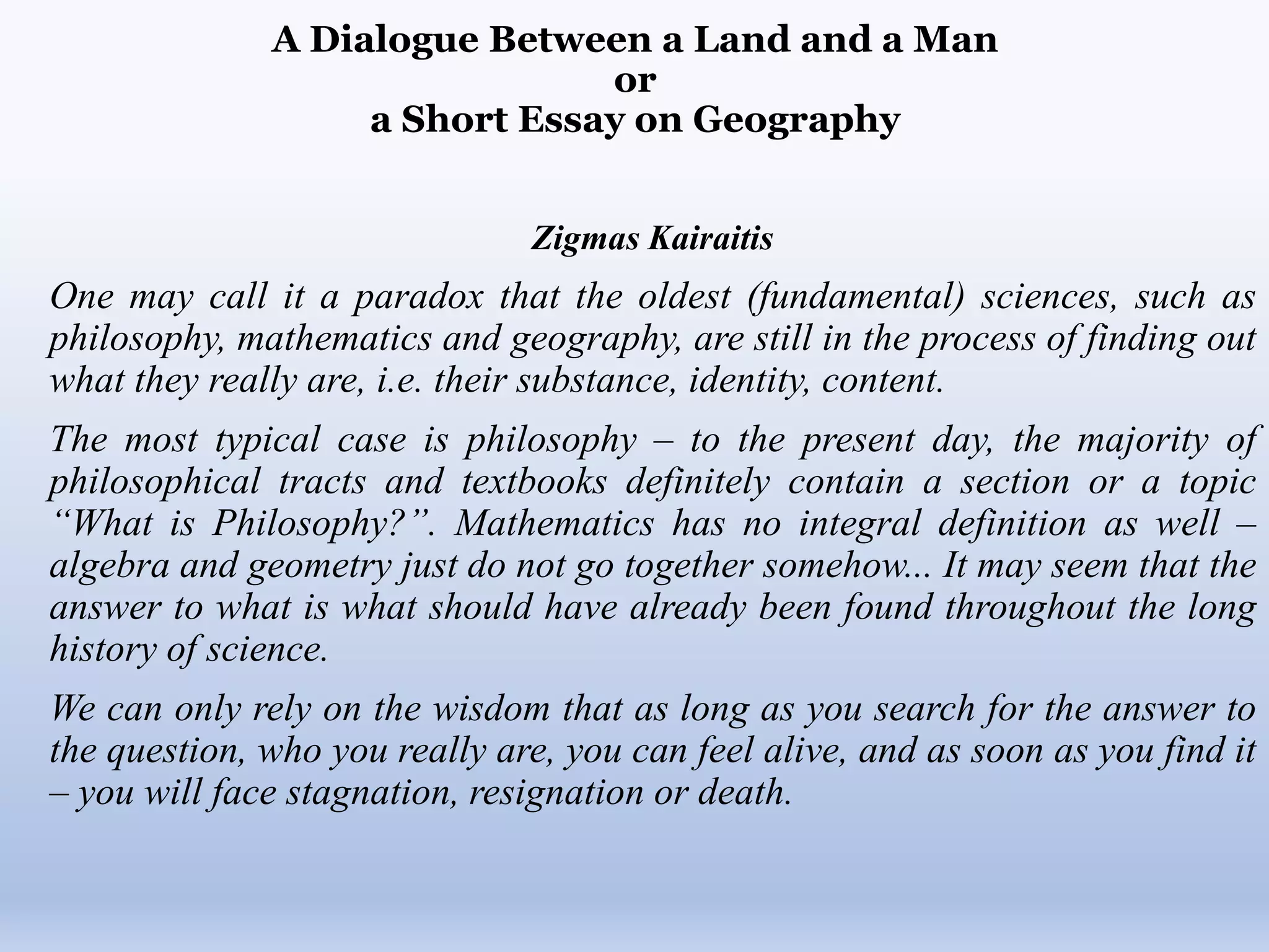 Essay on geography | PDF