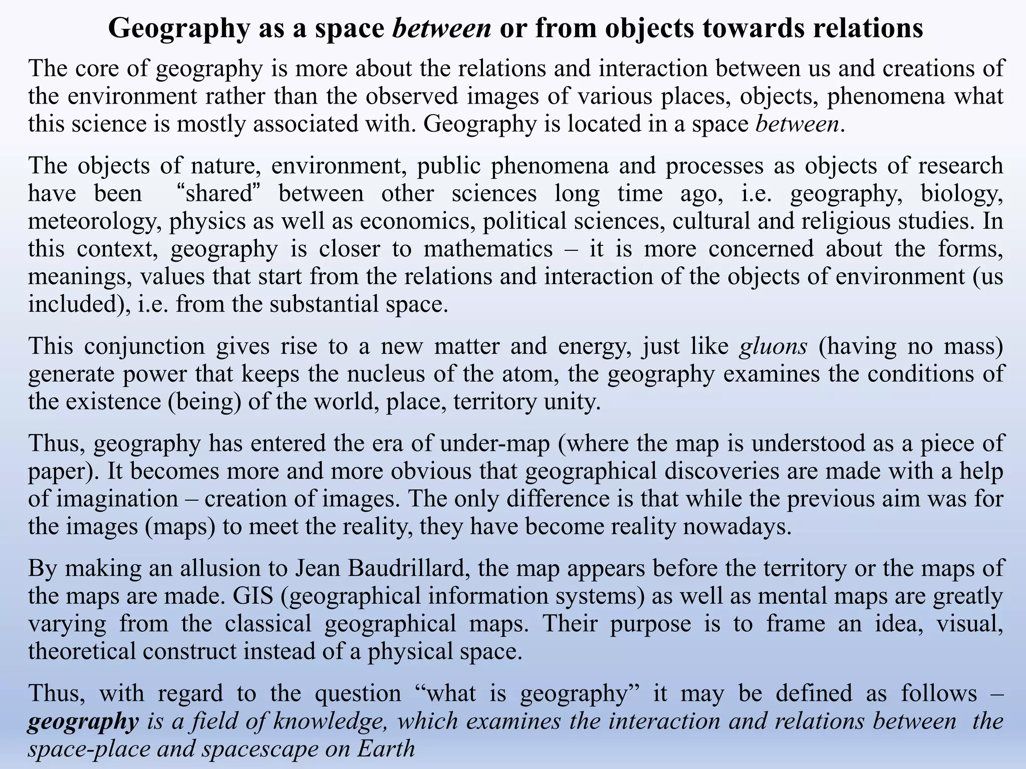 Essay on geography | PPT