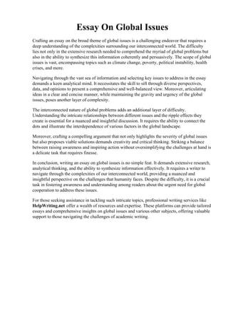 Essay On Global Issues.pdf