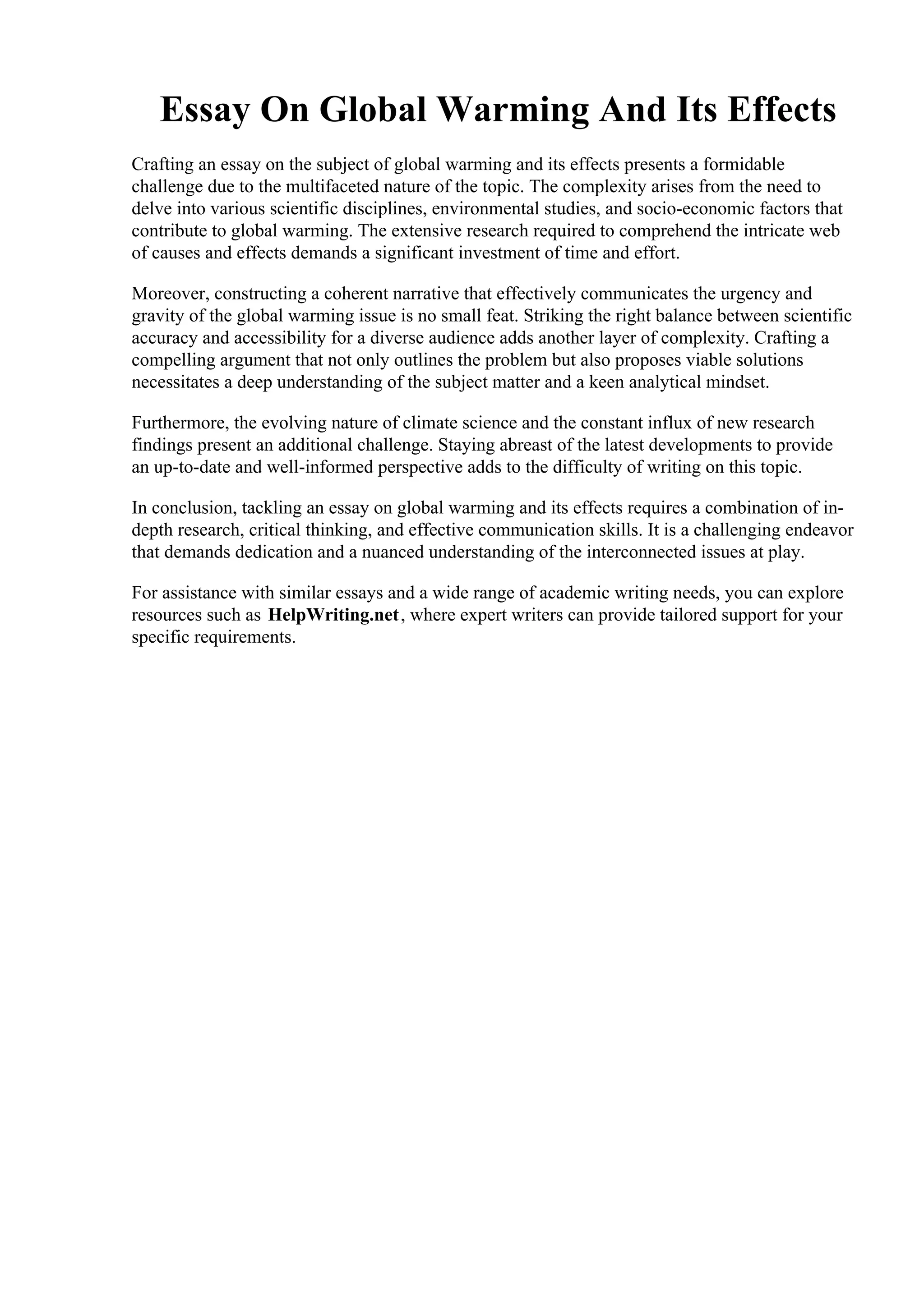 Essay On Global Warming And Its Effects.pdf