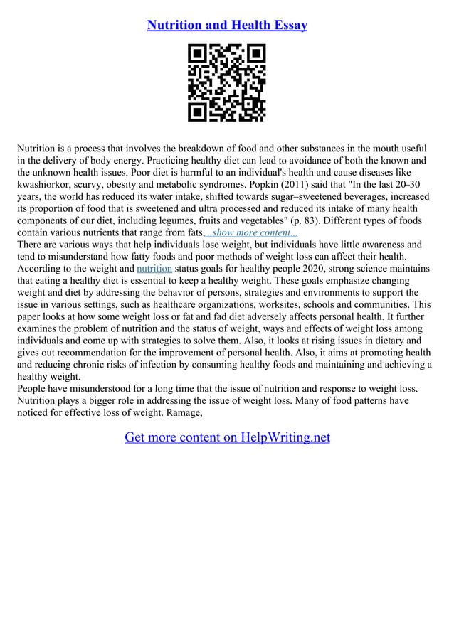 Essay On Good Health | PDF