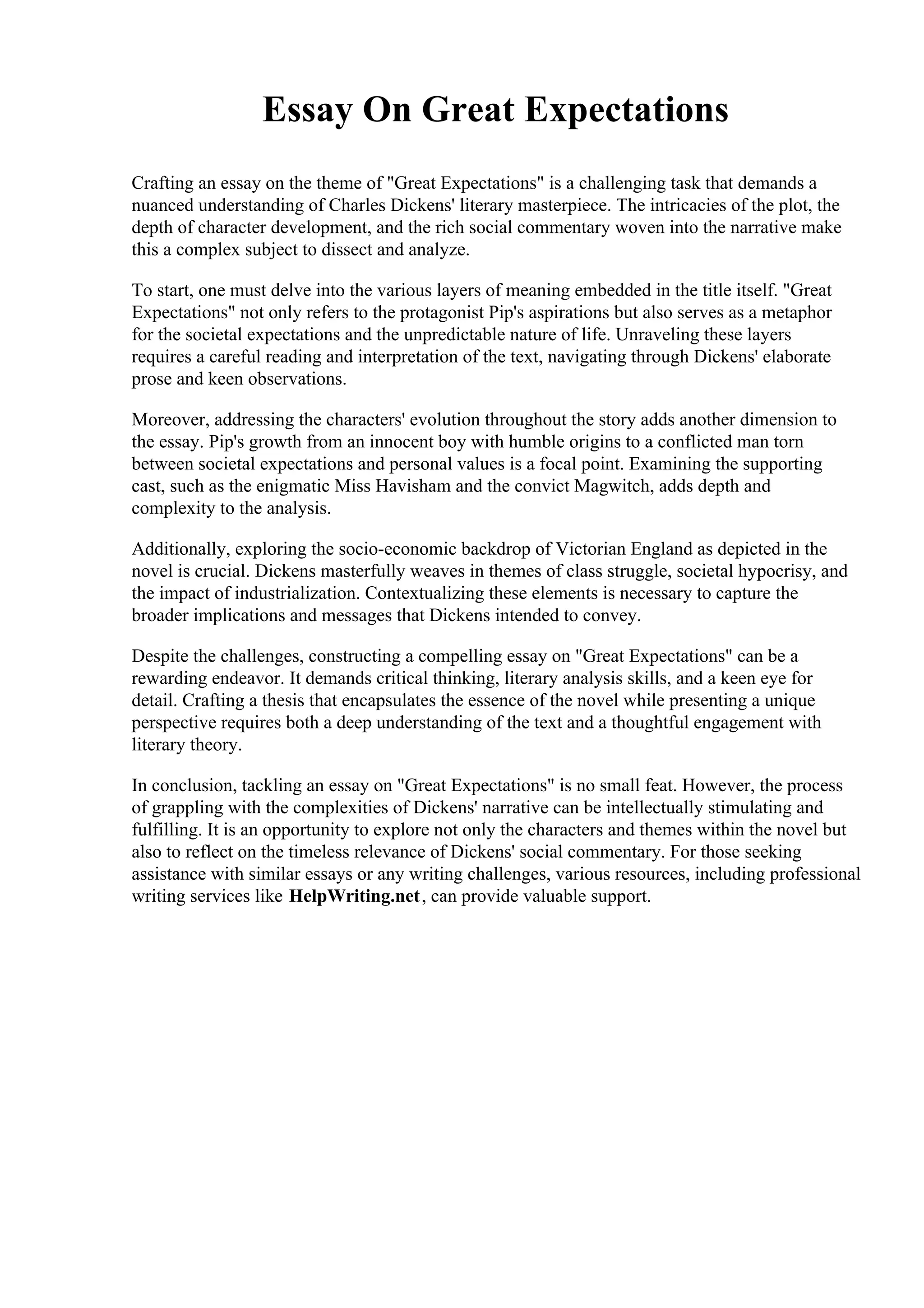Essay On Great Expectations.pdf