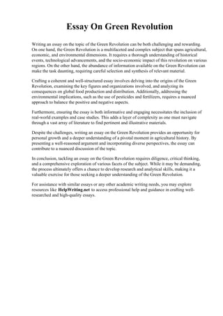 Essay On Green Revolution.pdf