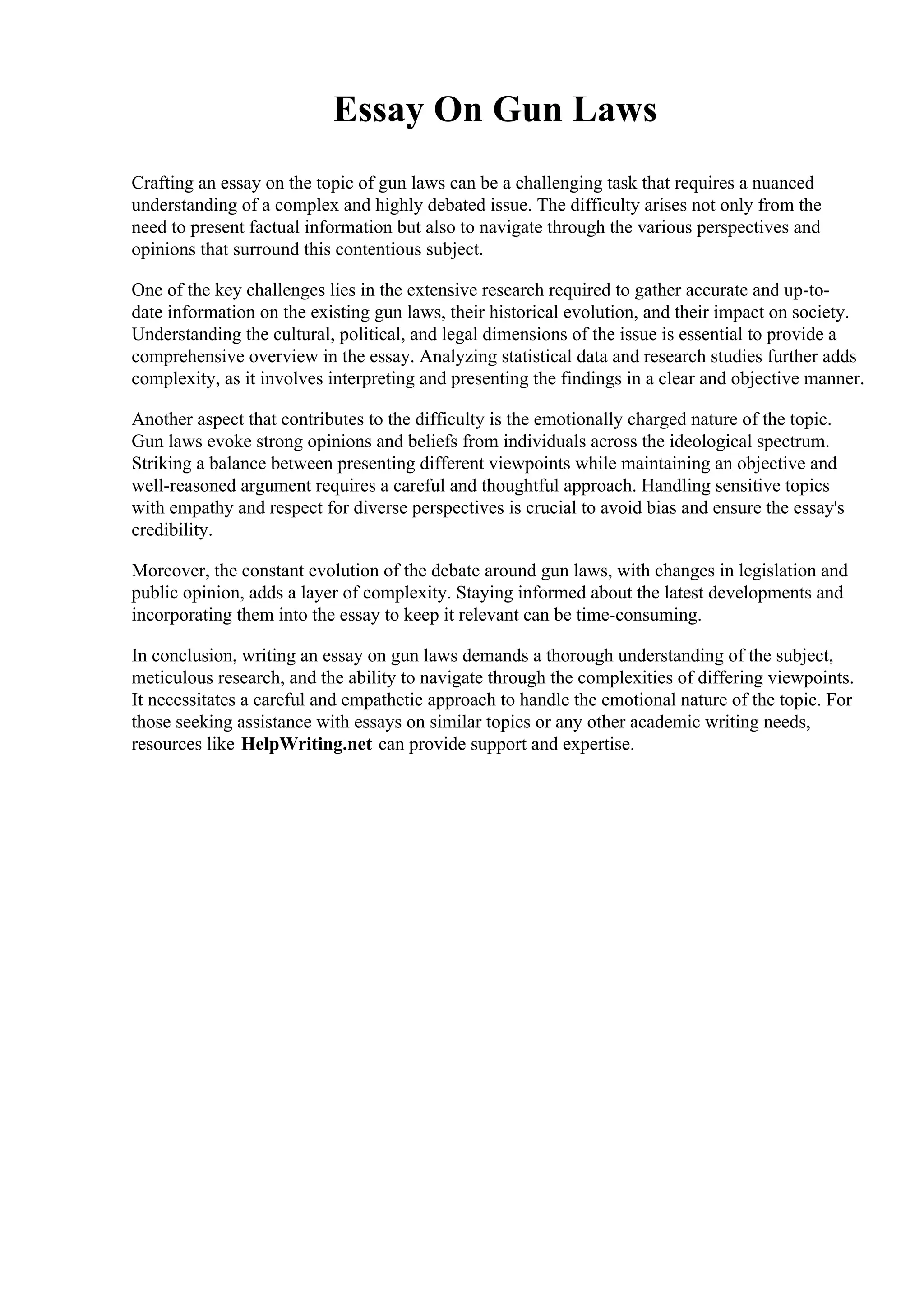 Essay On Gun Laws.pdf