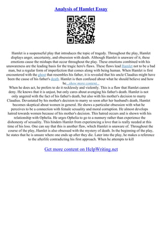 Essay On Hamlet | PDF