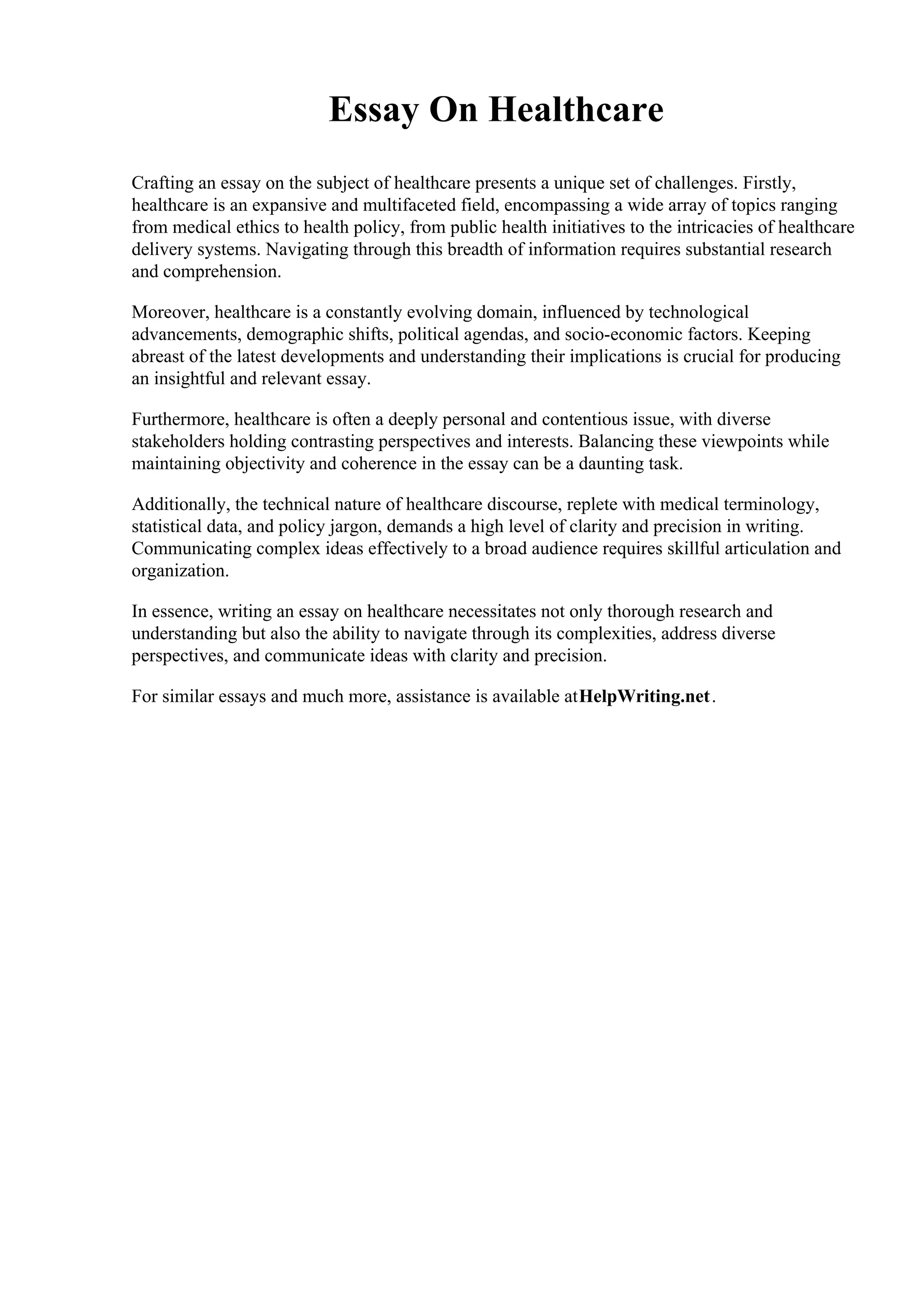 Essay On Healthcare.pdf