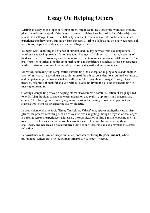 Essay On Helping Others.pdf