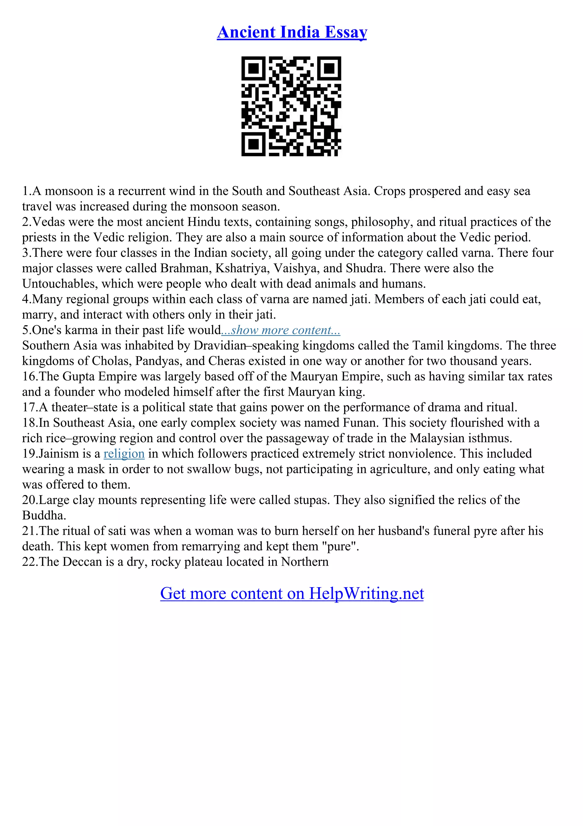 Essay On Heritage Of India | PDF