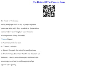 Essay On History Of Photography | PDF