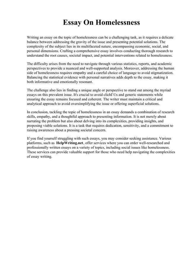 Essay On Homelessness.pdf