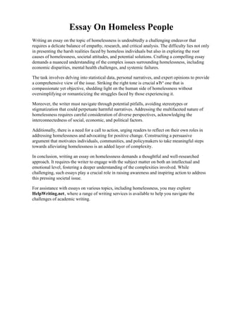 Essay On Homeless People.pdf