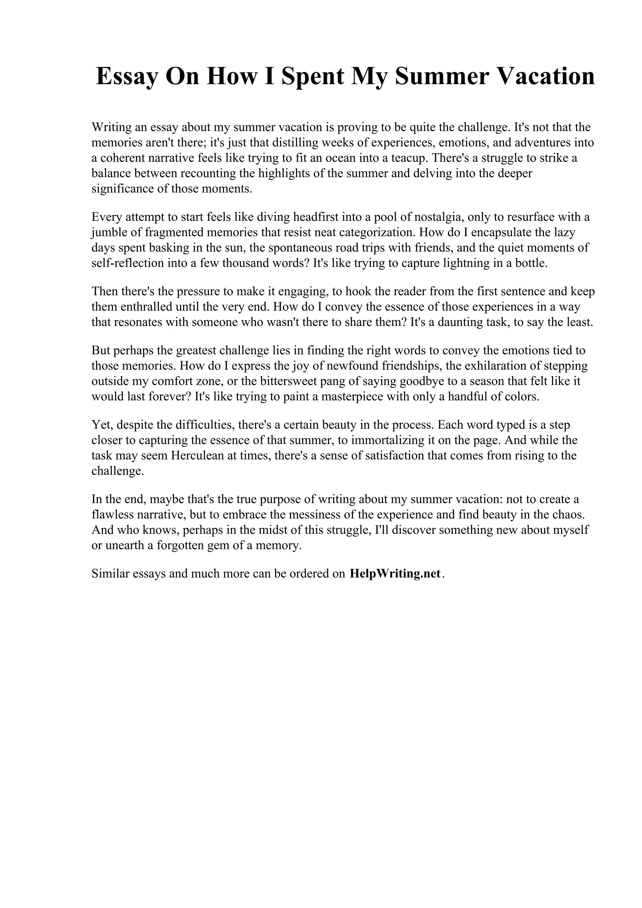 Essay On How I Spent My Summer Vacation.pdf