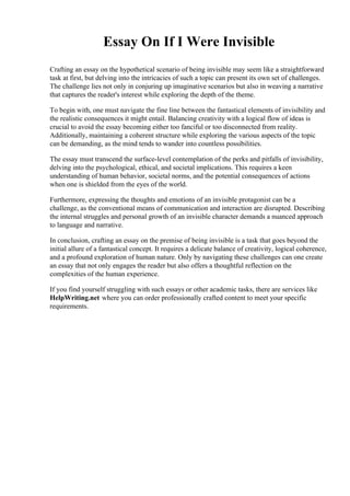 Essay On If I Were Invisible.pdf