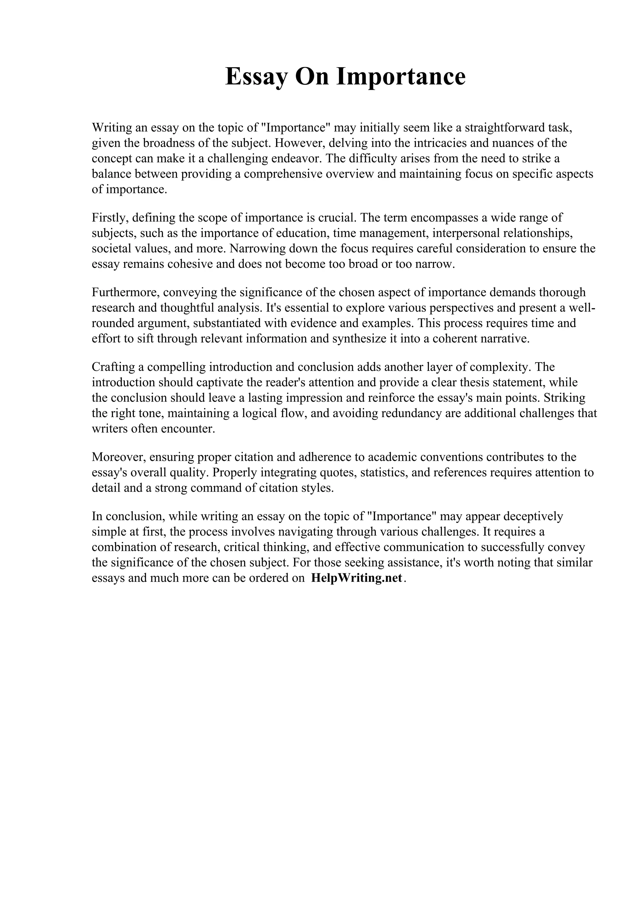 Essay On Importance.pdf