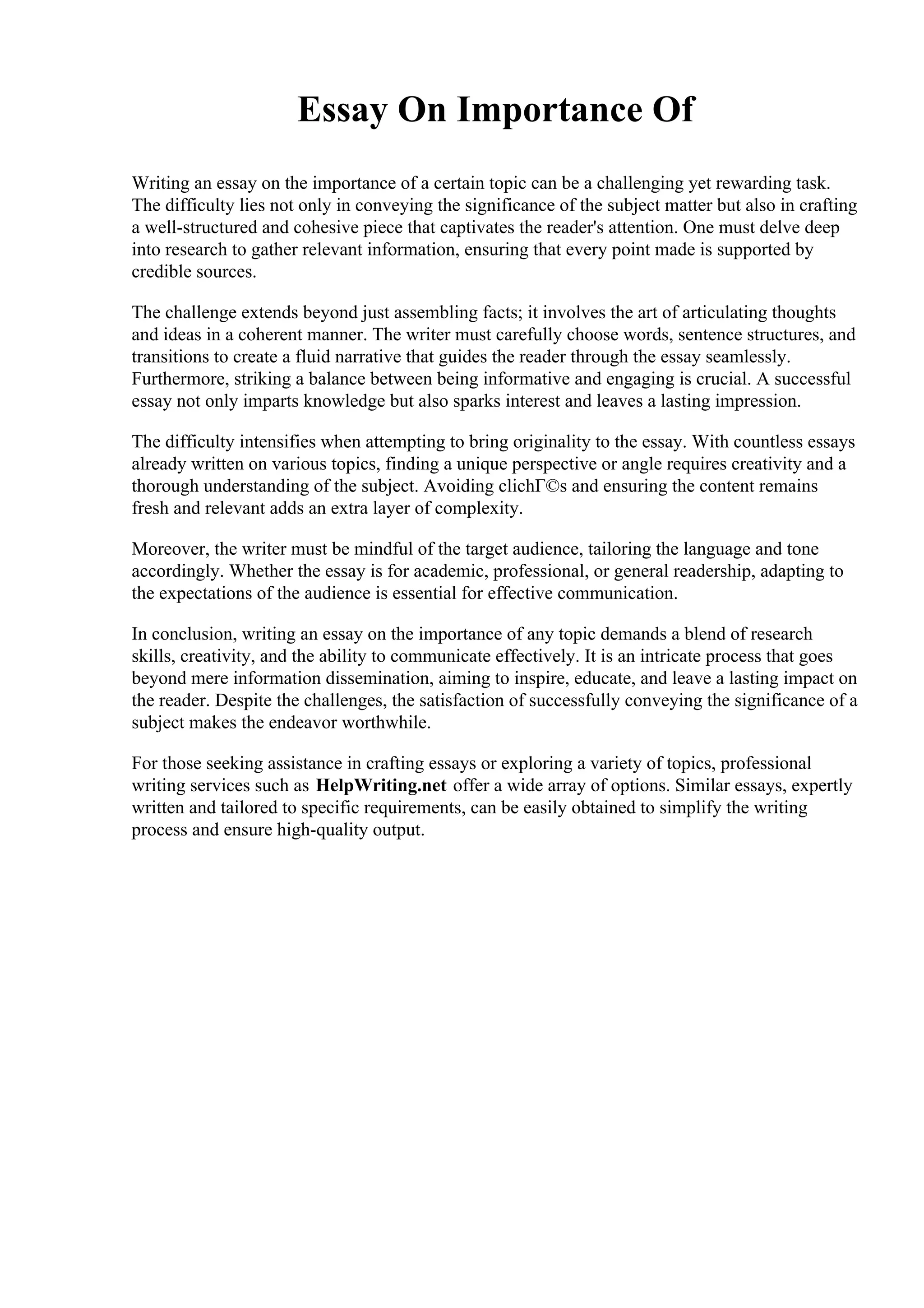 Essay On Importance Of.pdf