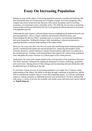 Essay On Increasing Population.pdf