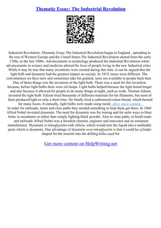 Essay On Industrial Revolution | PDF