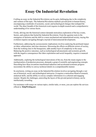Essay On Industrial Revolution.pdf