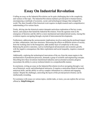 Essay On Industrial Revolution.pdf