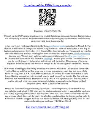 Essay On Inventions | PDF