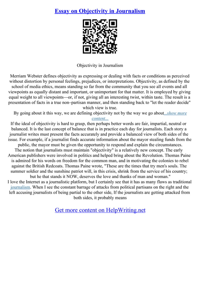Essay On Journalism | PDF
