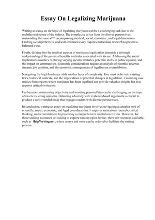 Essay On Legalizing Marijuana.pdf