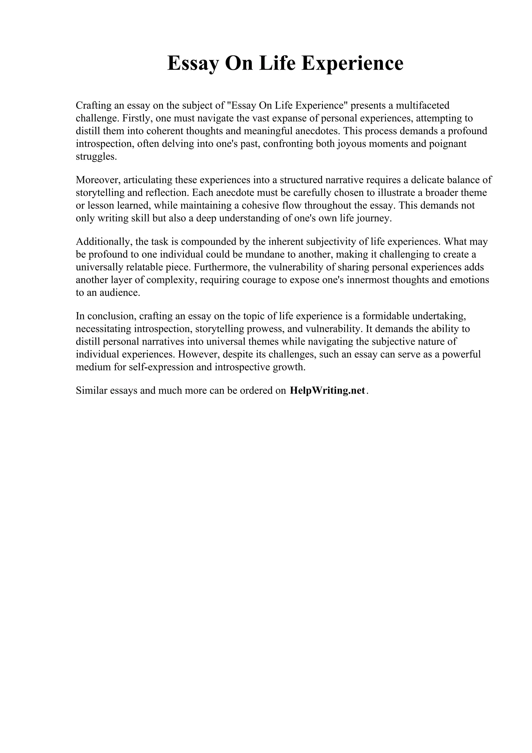 Essay On Life Experience.pdf