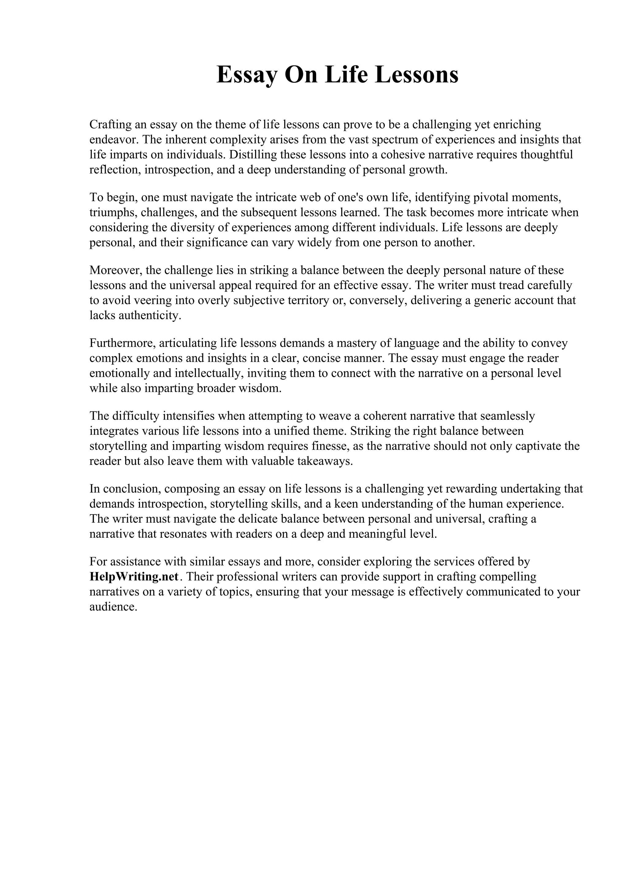 Essay On Life Lessons.pdf