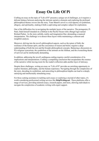 Essay On Life Of Pi | PDF