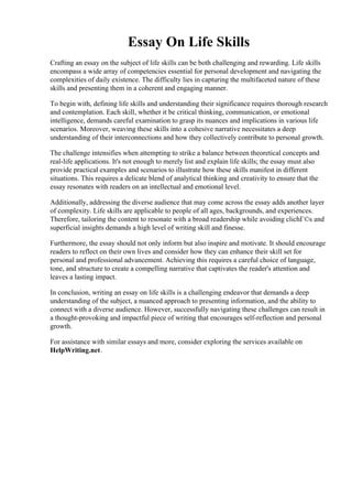 Essay On Life Skills.pdf