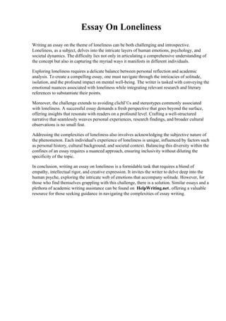 Essay On Loneliness.pdf