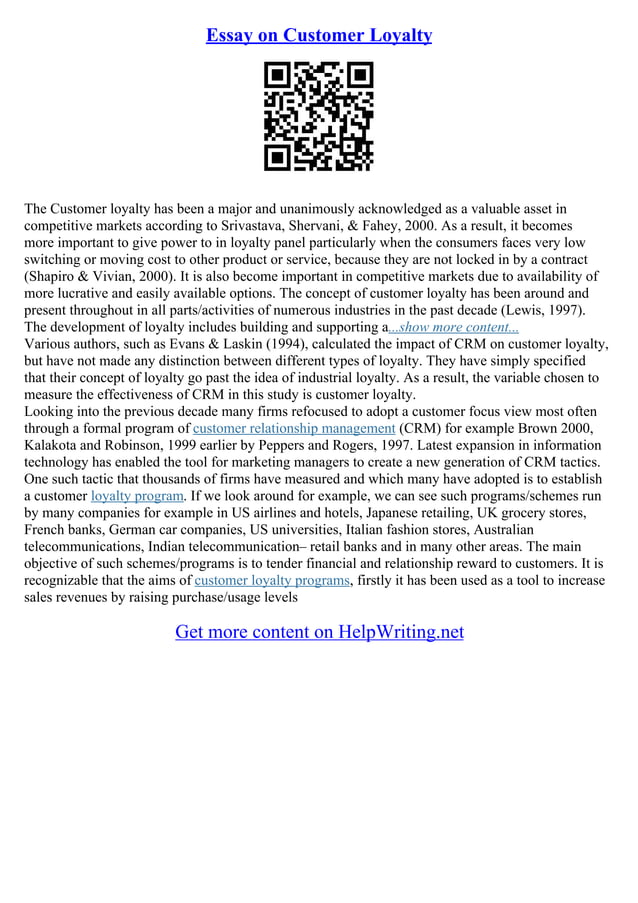 Essay On Loyalty | PDF