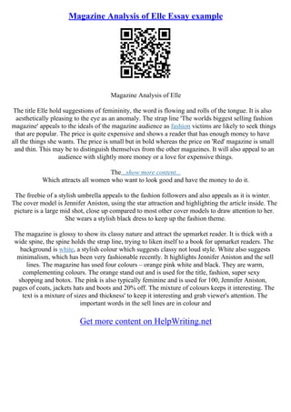 Essay On Magazine | PDF