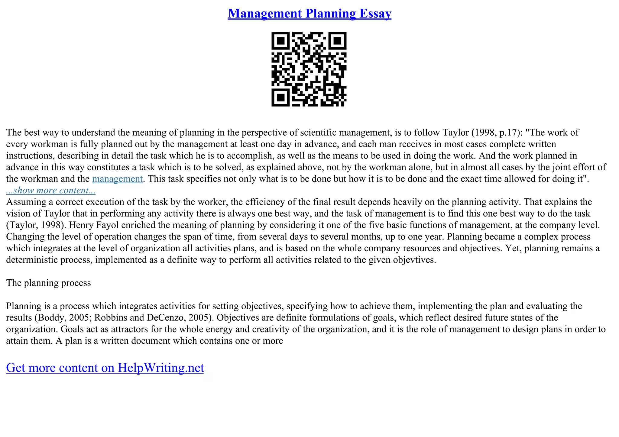 Essay On Management | PPT