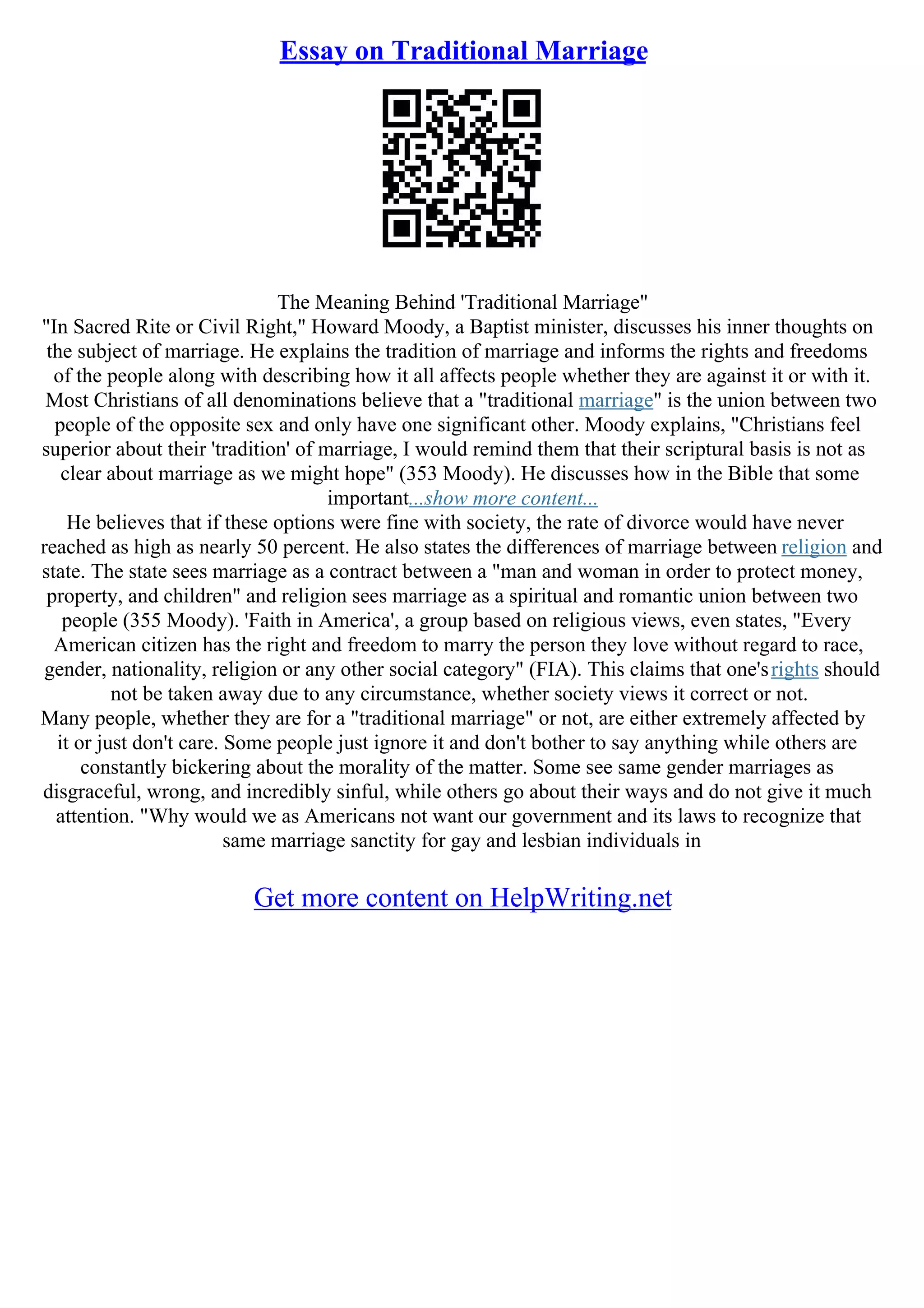 Essay On Marriage Ceremony | PDF