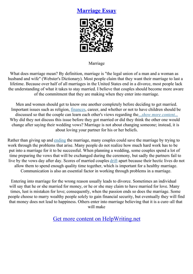 Essay On Marriage Ceremony | PDF